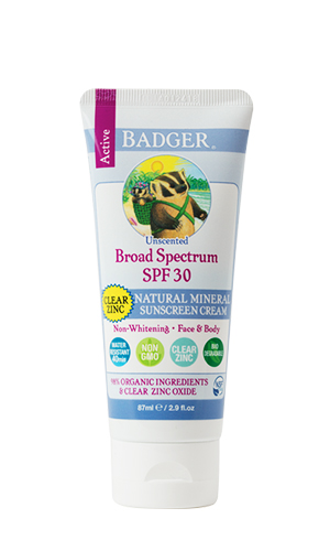 Badger Broad Spectrum SPF 30 Clear Zinc Sunscreen 2.9 oz